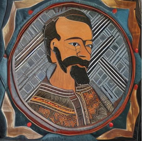 inlaid art of a man – AIGeneration.blog